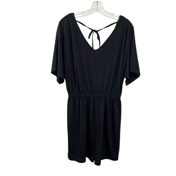 Talbots | Shorts | Talbots Romper Womens S Black Tie Back Elastic Waist ...